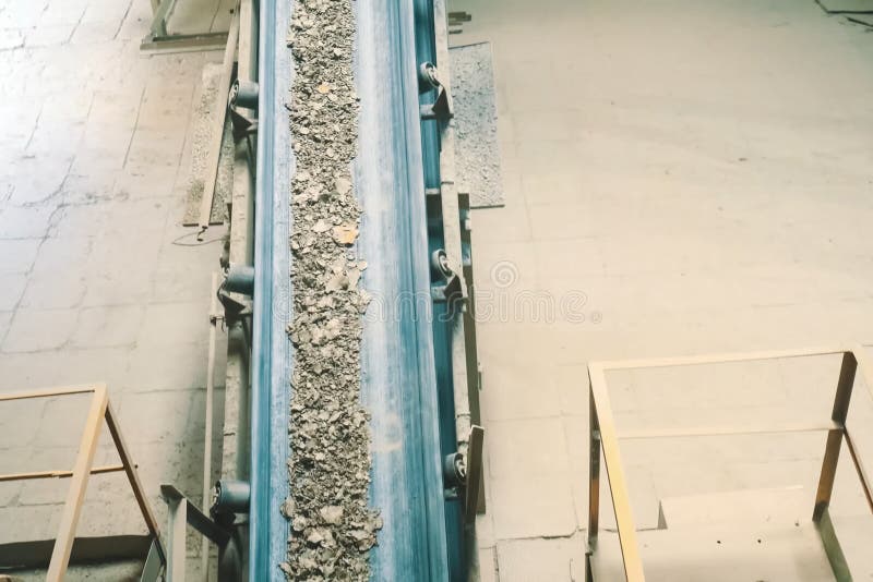 Clay Conveyor Line for Brick Production Stock Image - Image of feed ...