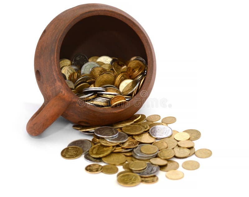 Money in a pot. stock image. Image of guard, business - 7652225