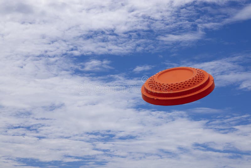 Clay Disc Shooting Target on the Blue Sky , Can Be Used As a Background ...
