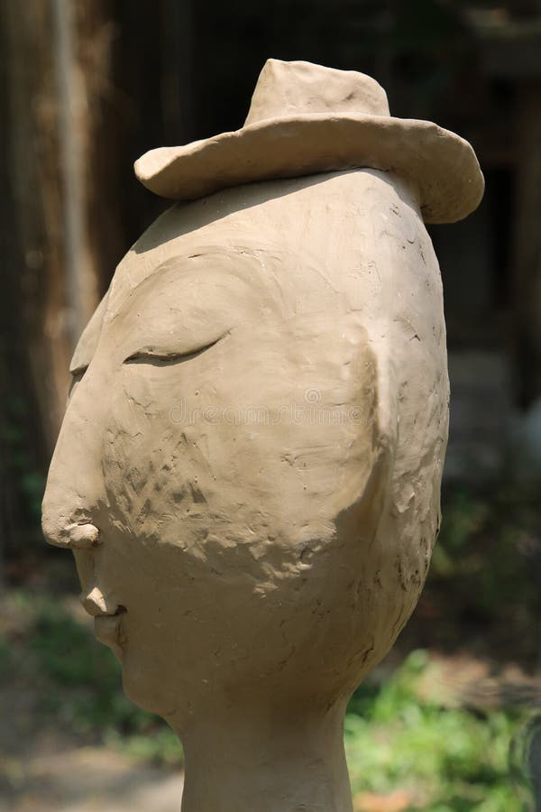 Ancient Aztec Head Statue Isolated. Stock Image - Image of statues ...