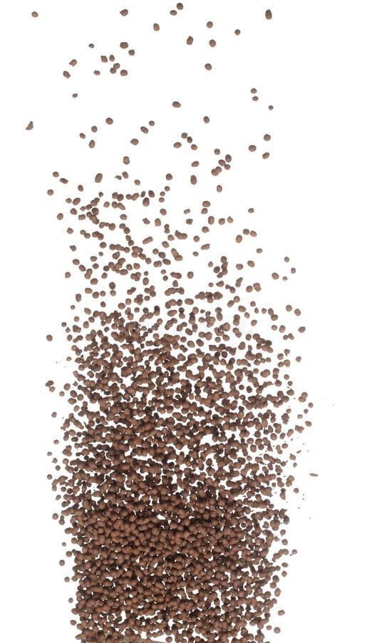 Clay Drainage Tiny Size Ball Pour Fall Down, Explosion in Air. Clay ...