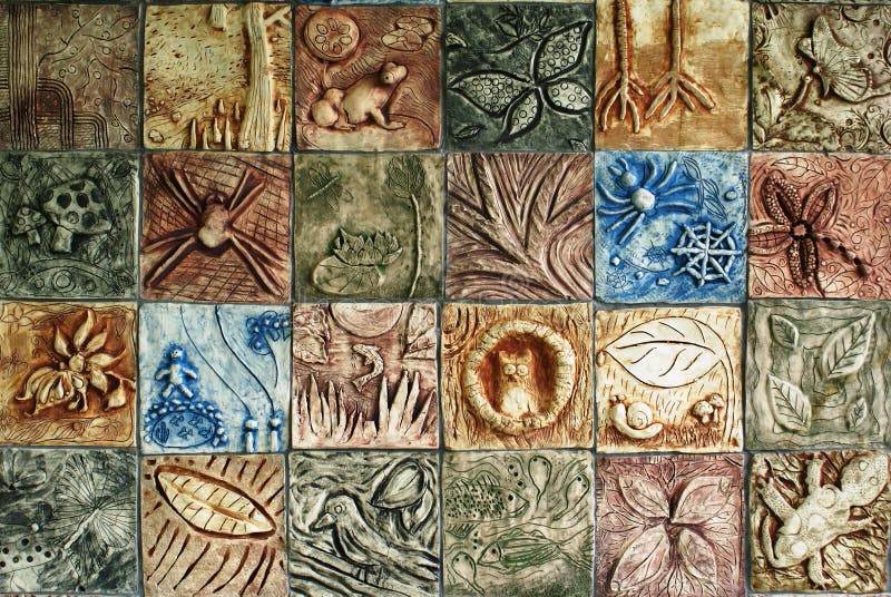 Clay environment mosaic stock photo. Image of home, brown - 1379958