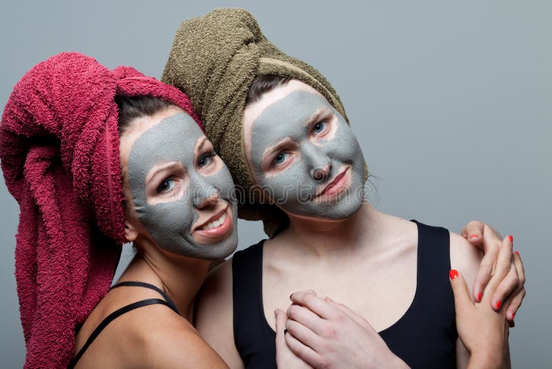 Clay facial mask stock photo. Image of happy, natural - 29529446