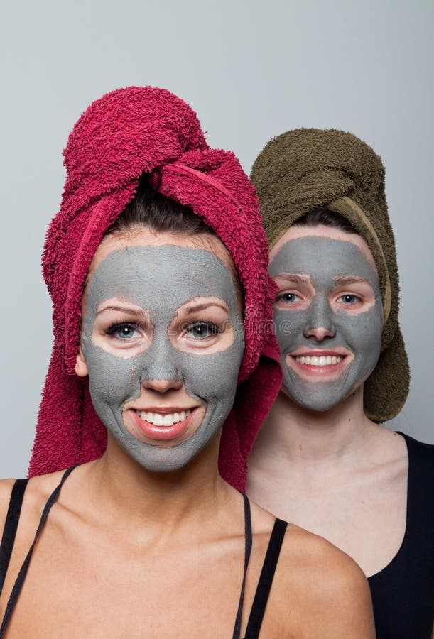 Clay facial mask stock photo. Image of happy, natural - 29529446