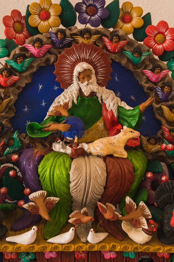 Clay Figure of God the Creator, with a Lamb on His Lap Editorial Photo ...