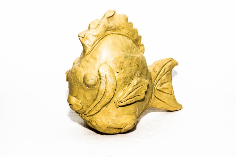 Clay fish white stock photo. Image of craftsman, ceramic - 108975684
