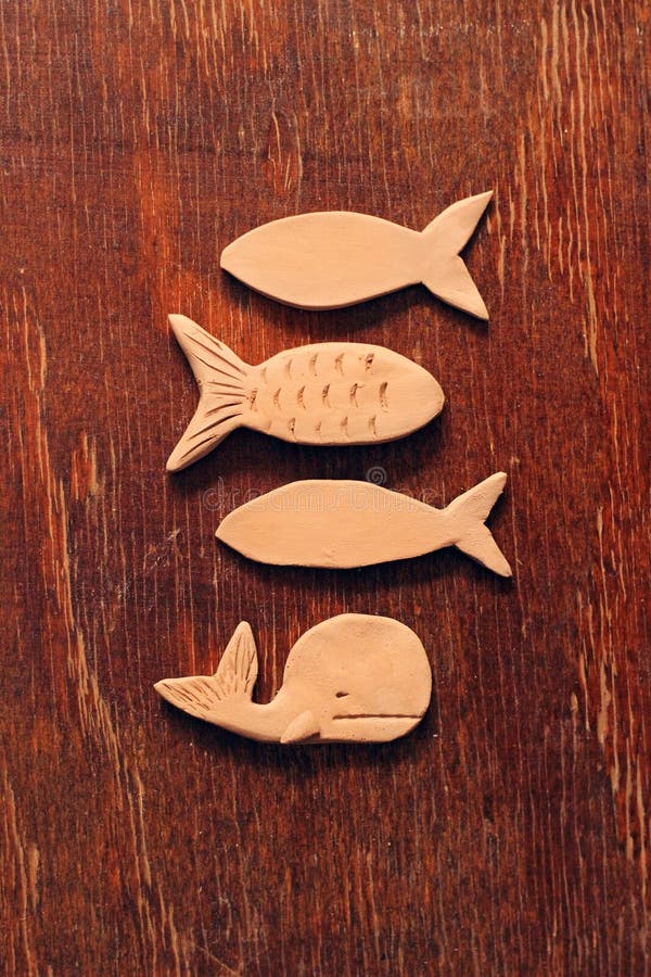 Clay fishes stock photo. Image of gift, clay, miniature - 52241184