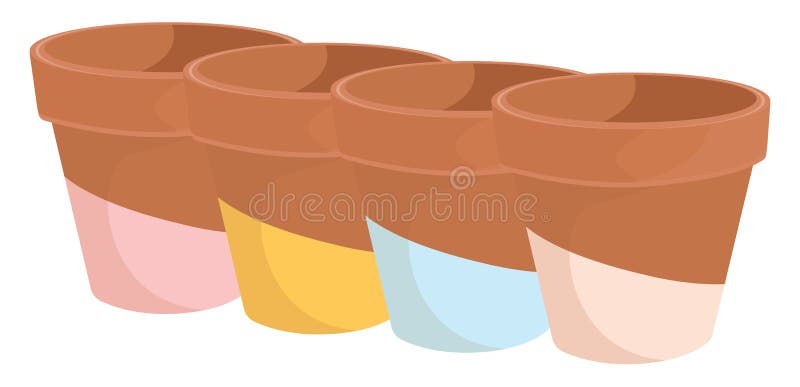 Clay Flower Pots Stock Illustrations – 983 Clay Flower Pots Stock ...