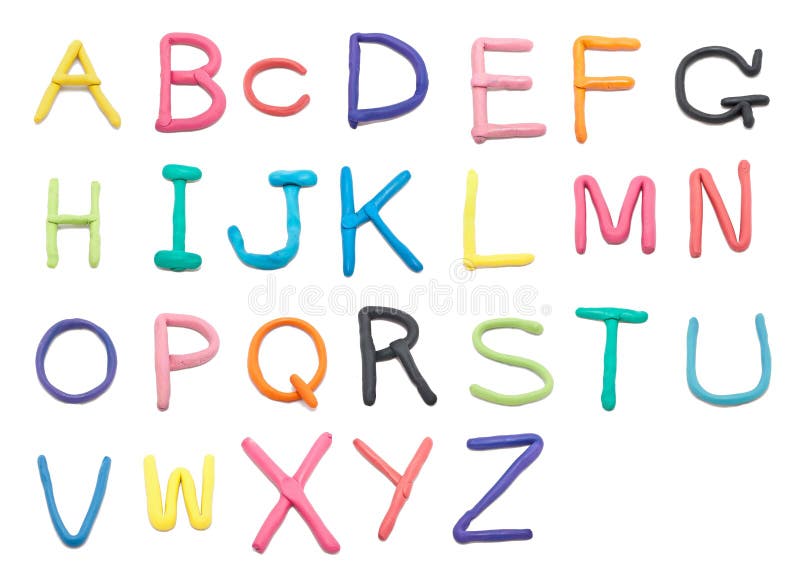 Clay font a to z stock photo. Image of clay, text, multi - 18848828