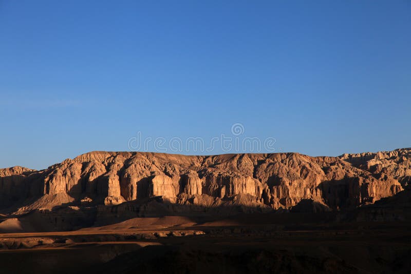 Clay forest at sunset stock photo. Image of plateau, blue - 21476014