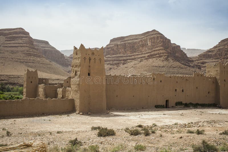 Clay fort in Morocco stock image. Image of traditional - 37971277