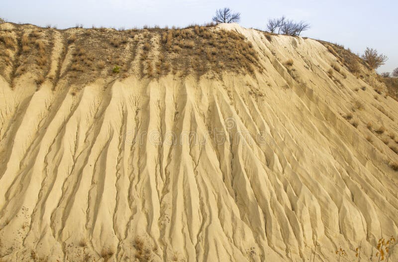 Clay hill in quarry stock photo. Image of beautiful, yellow - 63105596