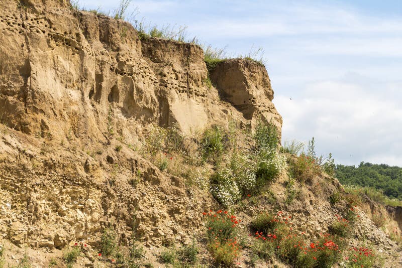Clay hill in Ukraine stock photo. Image of summer, birding - 56463288