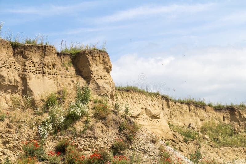 Clay hill in Ukraine stock image. Image of martlet, clay - 56463297