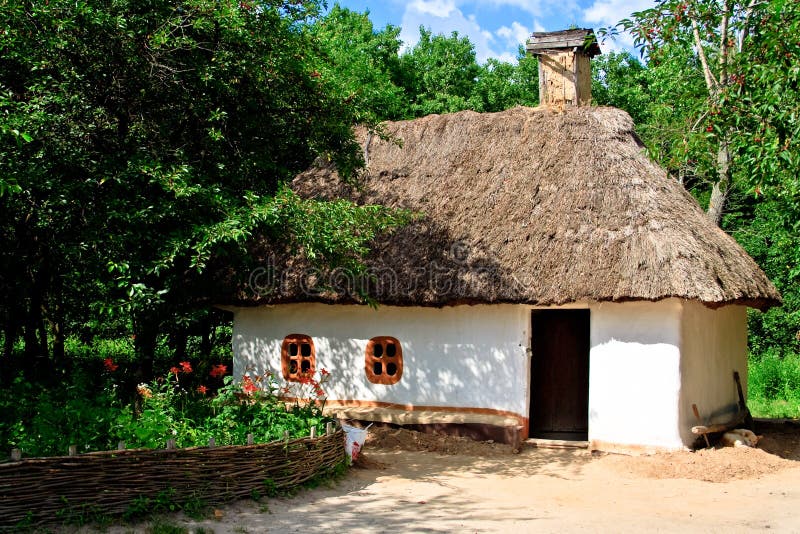 Clay house stock photo. Image of yard, architecture, fence - 8234816