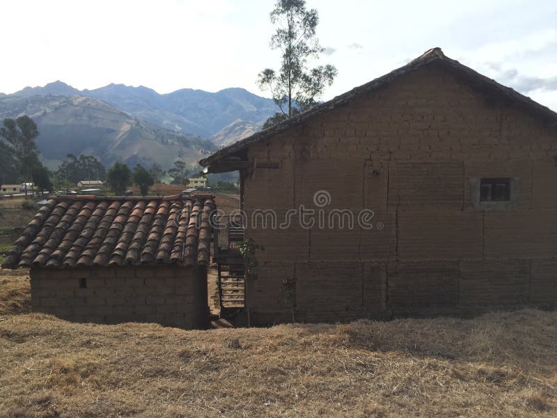 A Clay House, the Native Style of Building in the Sierra of Ecuador ...