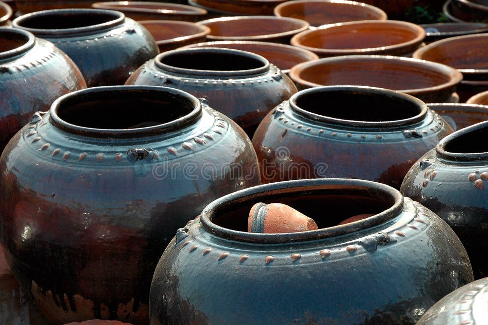 Clay jars stock image. Image of asia, ancient, design - 25568085