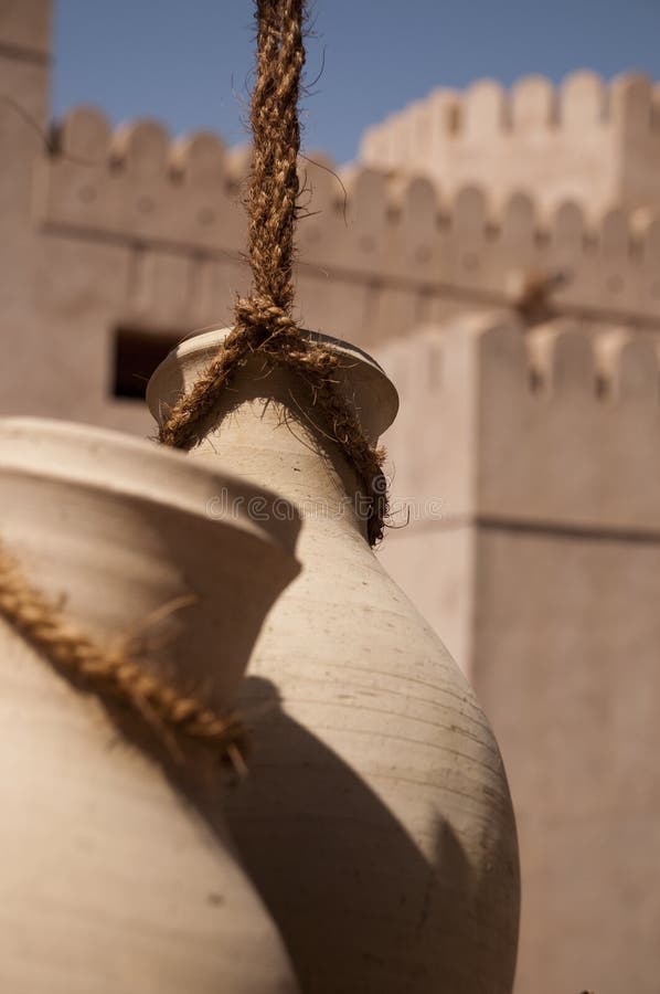 Clay Jars at the Rural Arabic Market Stock Photo - Image of rustic ...
