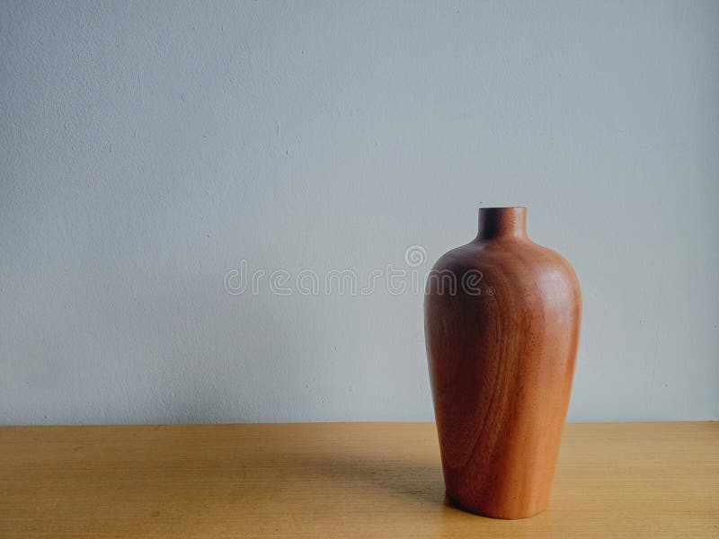 Clay Jug Pot on Aesthetic Table Stock Image - Image of close, clay ...