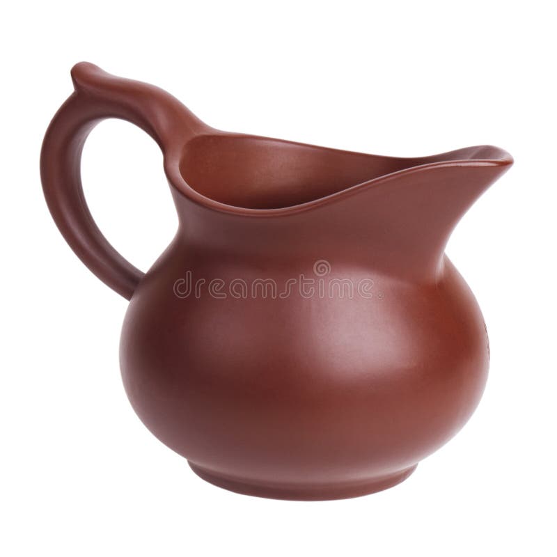 Clay Pot of Manual Work on the White Background Stock Image - Image of ...