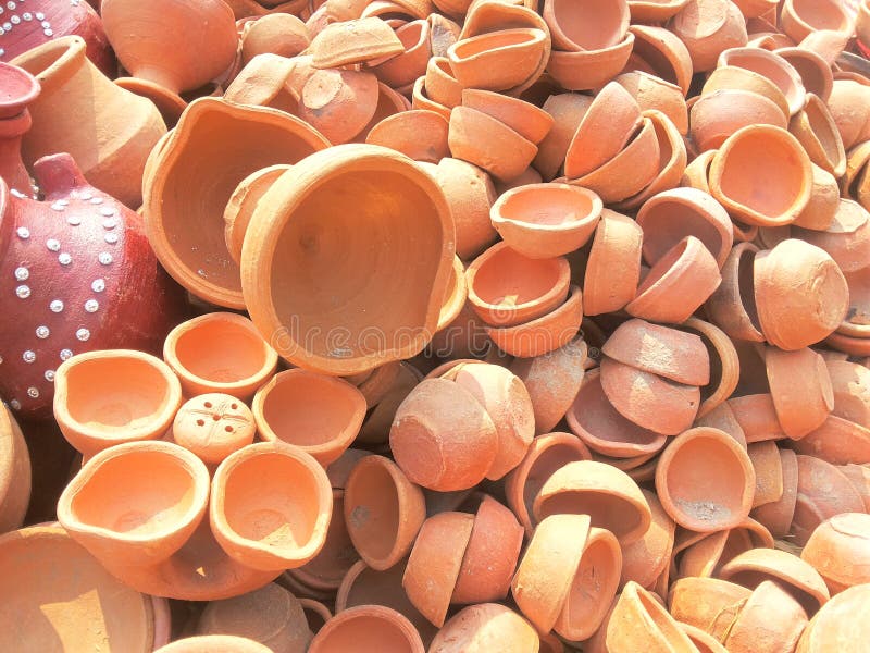 Clay lamps stock image. Image of clay, divas, lamps, soil - 61516847