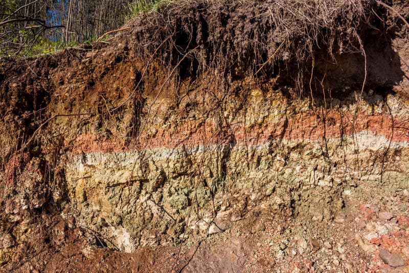 Clay Layer Folded in Layers of Different Colors Stock Photo - Image of ...