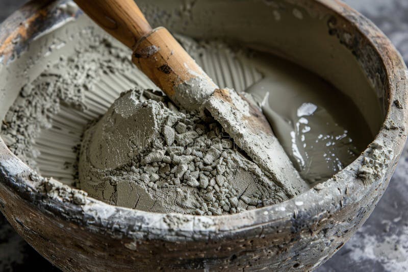 A Clay Mixing Bowl with a Spatula Inside. Perfect for Kitchen or ...