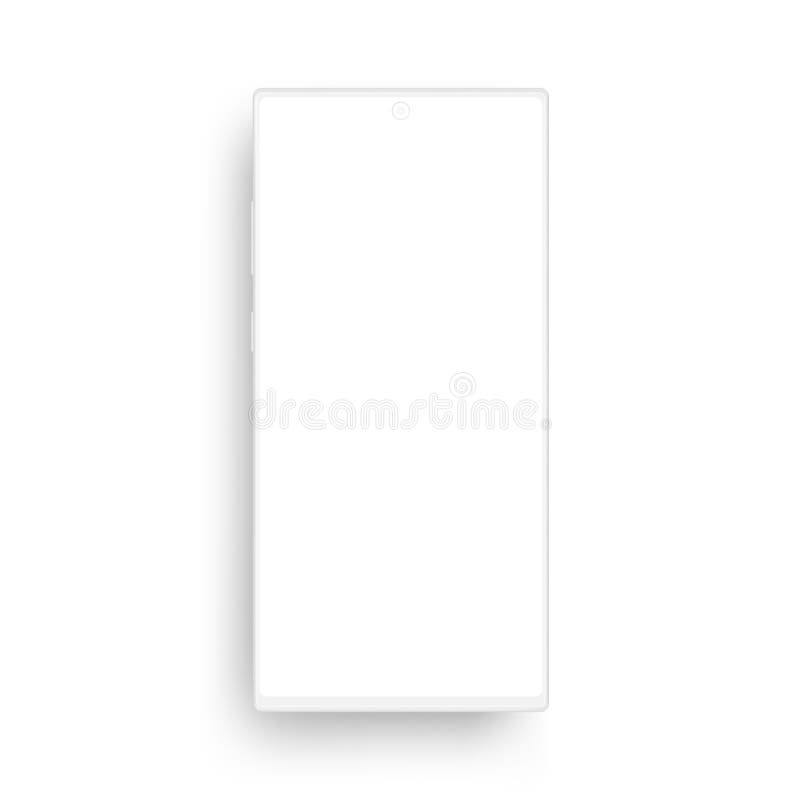 Clay Mobile Phone with Blank Screen, Front View Stock Illustration ...