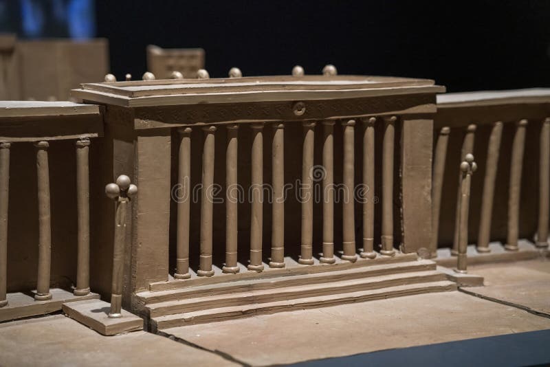 Clay model of a city hall stock image. Image of temple - 292710563