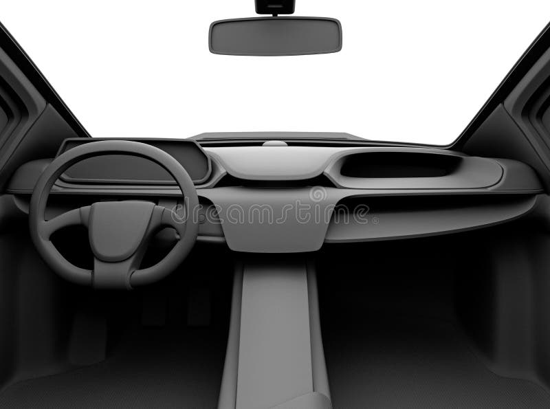 Clay Model Rendering of Car Dashboard Stock Illustration - Illustration ...