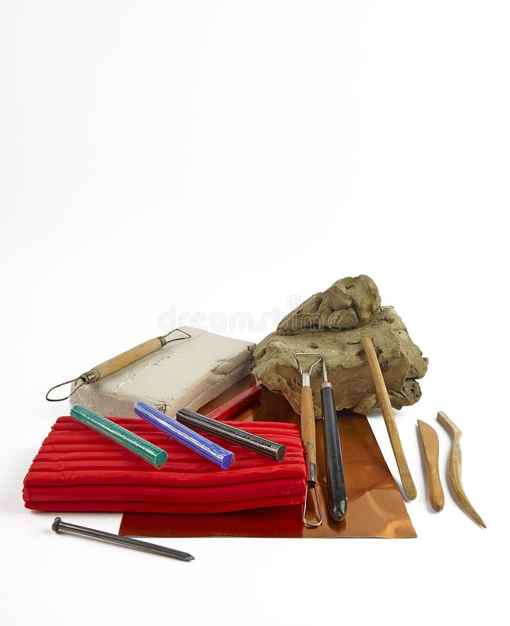 Clay modeling stock image. Image of school, pose, student - 18870711