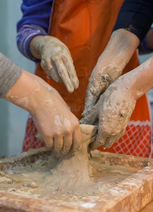 Clay modeling with hands stock photo. Image of culture - 111035042