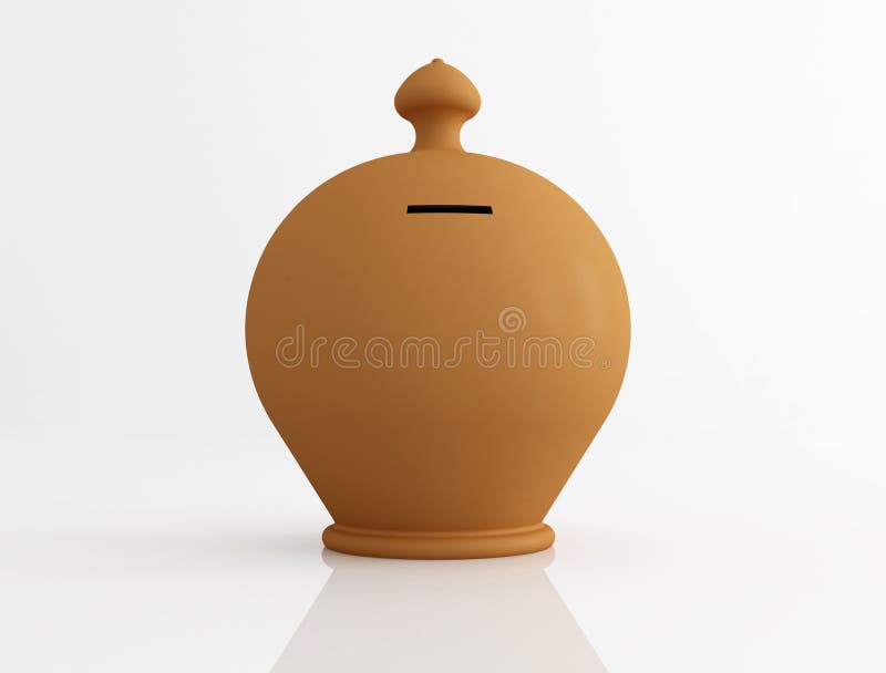 Clay money box stock illustration. Illustration of clay - 14488850