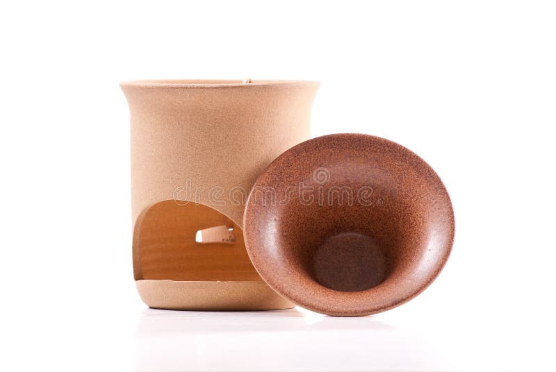 Clay Oil Burner stock photo. Image of peace, herbal, pamper - 17814074
