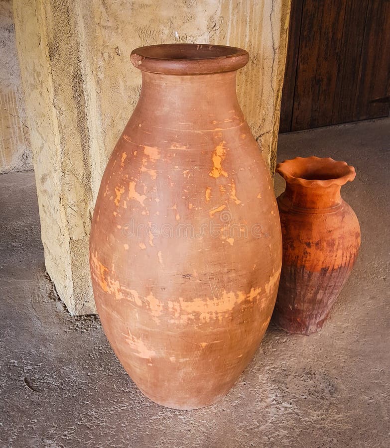 Clay Old Jug are Handmade of Different Shape Stock Photo - Image of ...