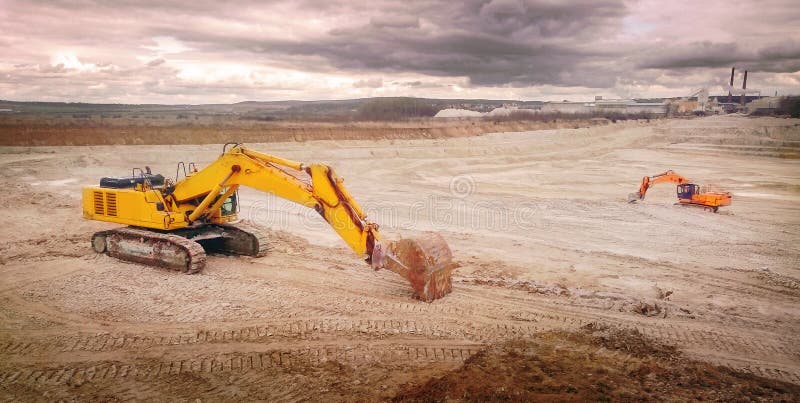 Clay open cast mine. stock image. Image of environment - 88139919