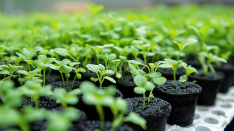 Clay Pellets As a Medium for Microgreens Stock Illustration ...