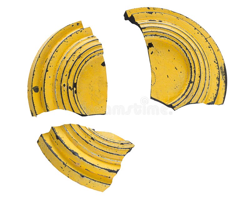 Clay Pigeon Shooting Target - Broken, Isolated Over White Stock Image ...