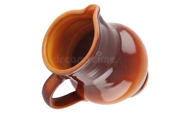 Clay pitcher stock image. Image of simplicity, handle - 10910631