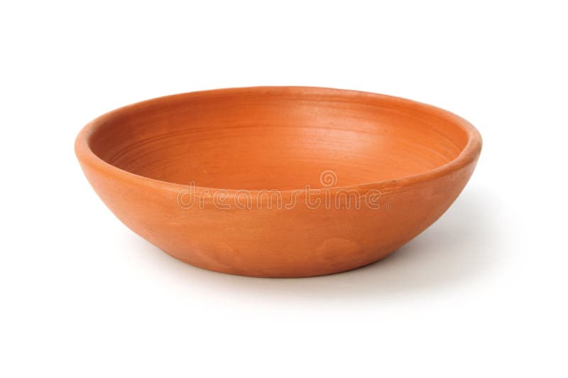 Clay plate on white stock image. Image of untesil, pottery - 28889997