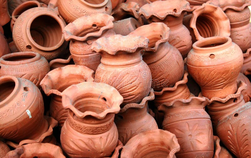 Clay pot stock photo. Image of overlap, style, design - 37805508