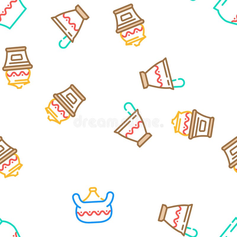 Clay Pot Ceramic Pottery Bowl Vector Seamless Pattern Stock Vector ...