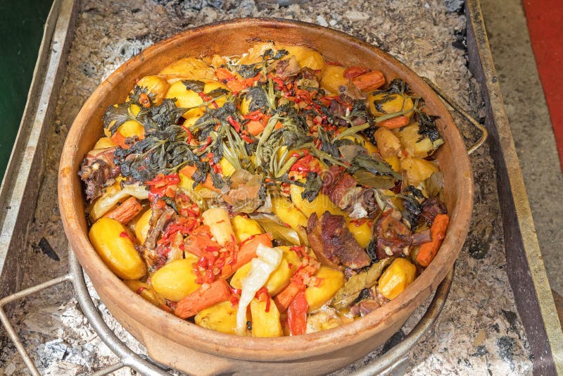 Clay Pot Cooking stock image. Image of outside, clay - 195724227