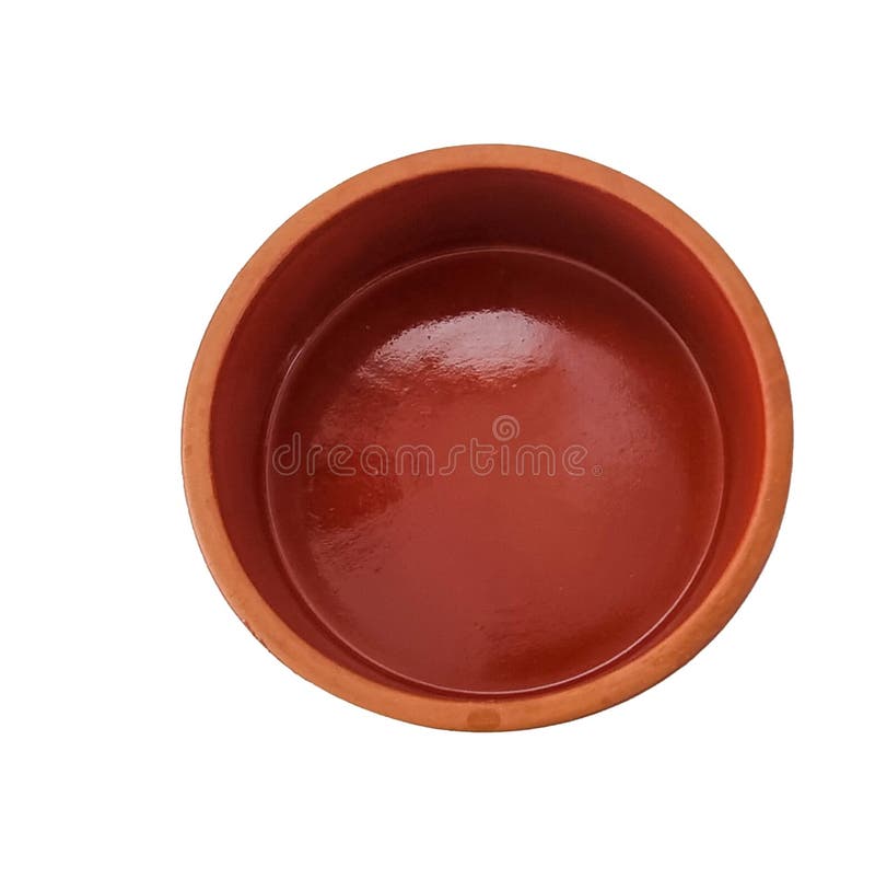 Clay pot empty brown , stock image. Image of eating - 391723247