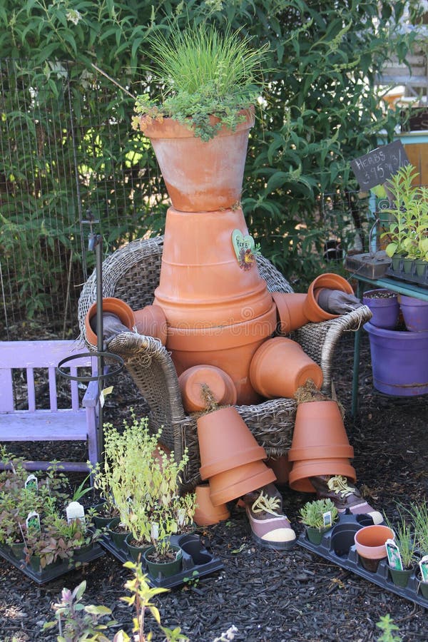 Clay Pot Figure stock photo. Image of humorous, sculpture - 25996548