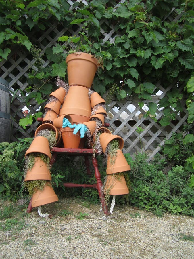 Clay Pot Man stock image. Image of blue, pots, fantasy - 46894795