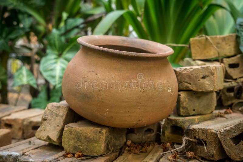 Clay pot stock image. Image of handmade, kitchen, ceramic - 76716643