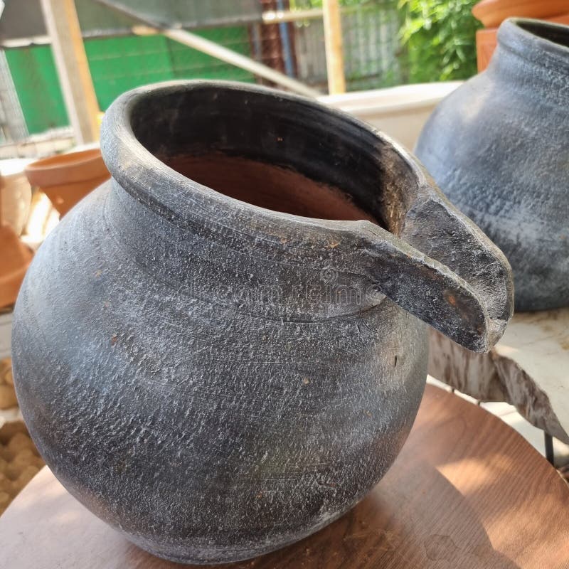 Clay pot pools decoration stock image. Image of pools - 308613681