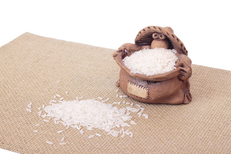 Clay pot with rice stock photo. Image of health, organic - 22105110