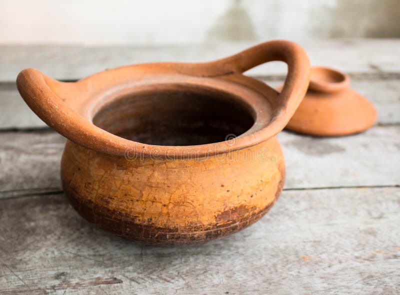 Clay pot of traditional stock image. Image of close, dish - 45855689